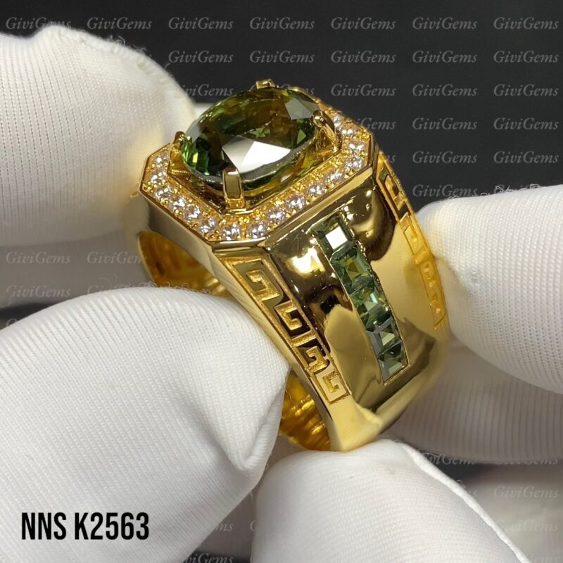 Nhẫn nam Sapphire xanh chuối thiên nhiên – NNS K2563 – Givigems